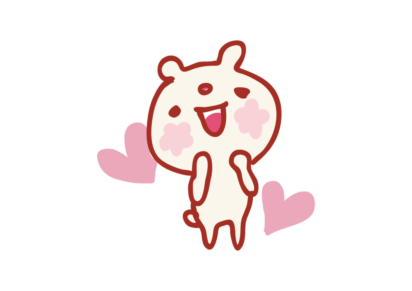 可愛いイラスト無料｜くまさん 大好き − free illustration Bear heart | イラストダウンロード