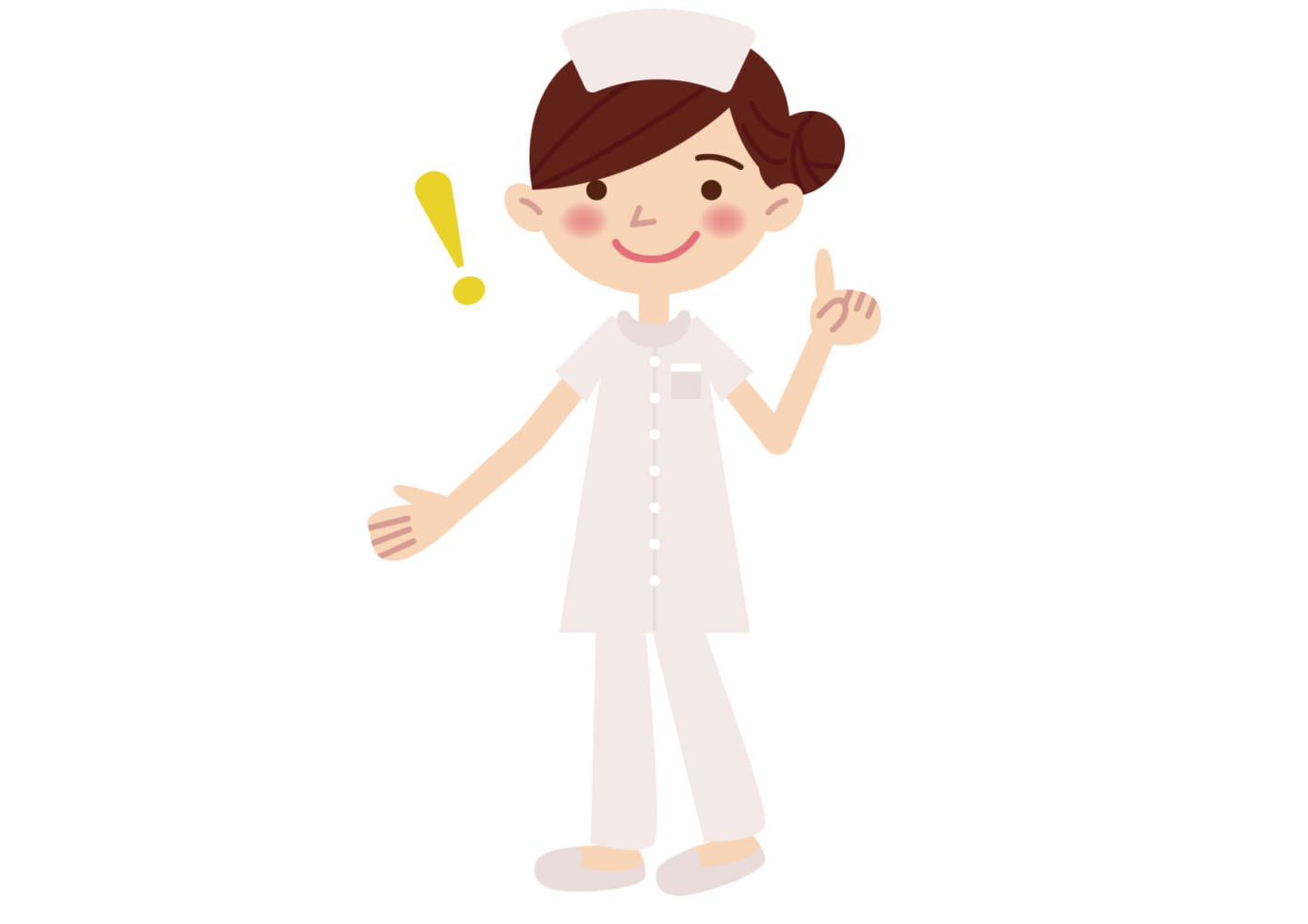 可愛いイラスト無料｜看護師 チェックポイント − free illustration Nurse checkpoint | イラストダウンロード
